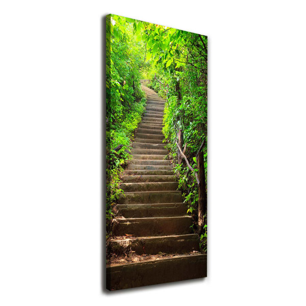 Union Rustic Treppen zum Wald - Kunstdrucke auf Leinwand - Wrapped Canvas | Wayfair.de